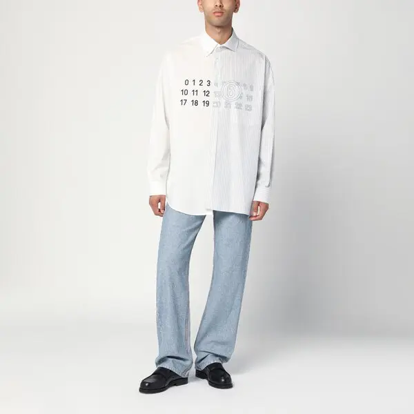 Maison Margiela Two-Tone Jeans In Light Blue - 55% Off | Editorialist